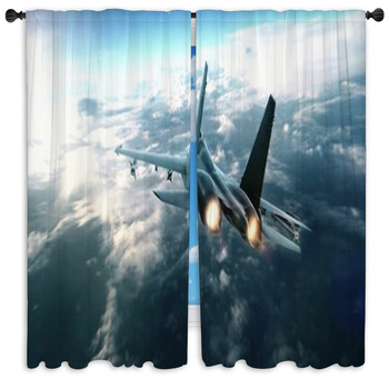 Jet fighter Drapes & Window Treatments | Black Out | Custom Sizes
