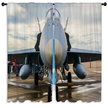 Jet Fighter Window Curtains | Custom Size Drapes