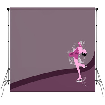 Ice skating Photographer Backdrops | Available in Super Large Custom Sizes