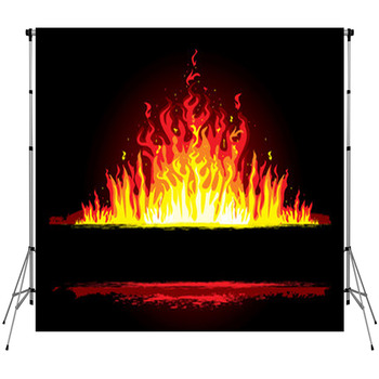 Fire Photo Backdrops | Available in Super Large Custom Sizes