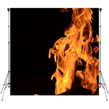 Fire Photo Backdrops | Available in Super Large Custom Sizes