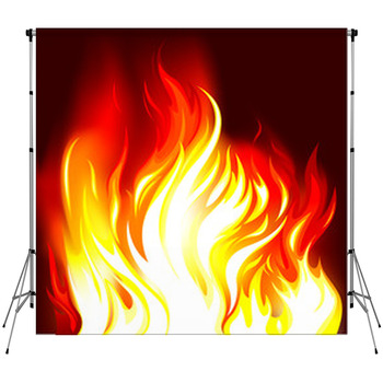 Fire Photo Backdrops | Available in Super Large Custom Sizes