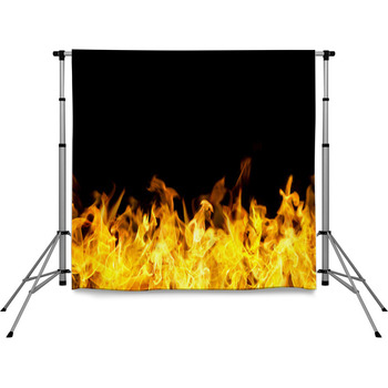 Fire Photo Backdrops | Available in Super Large Custom Sizes