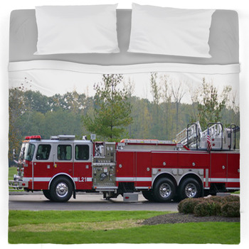 Fire truck Comforters, Duvets, Sheets & Sets | Personalized