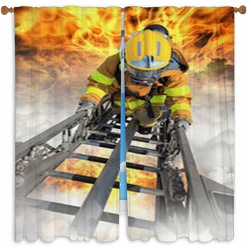 Firefighter Curtains & Drapes | Block Out | Custom Sizes