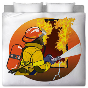 Firefighter Comforters, Duvets, Sheets & Sets | Personalized