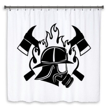Firefighter Shower Curtains, Bath Mats, & Towels Personalize