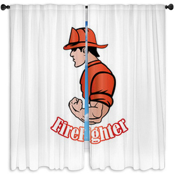 Firefighter Curtains & Drapes | Block Out | Custom Sizes
