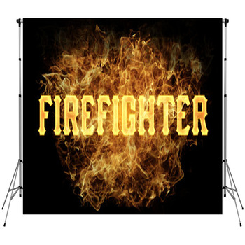 Firefighter Photographer Backdrops | Available in Super Large Custom Sizes