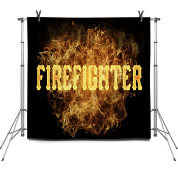 Firefighter Photographer Backdrops | Available in Super Large Custom Sizes
