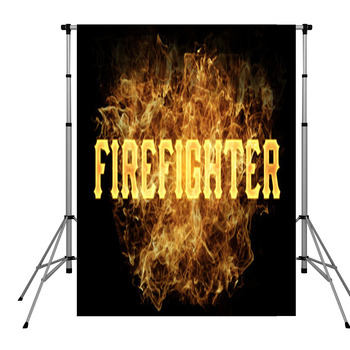 Firefighter Photographer Backdrops | Available in Super Large Custom Sizes