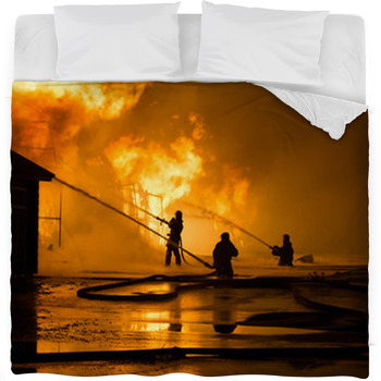 Firefighter Comforters, Duvets, Sheets & Sets | Personalized