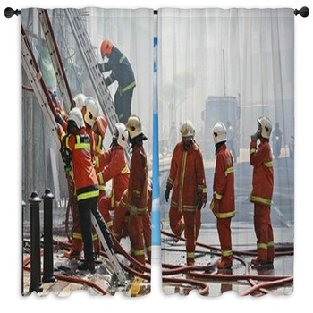Firefighter Drapes & Window Treatments | Black Out | Custom Sizes