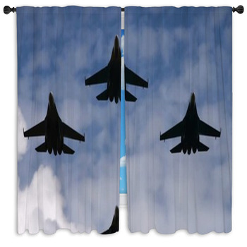 Jet fighter Drapes & Window Treatments | Black Out | Custom Sizes
