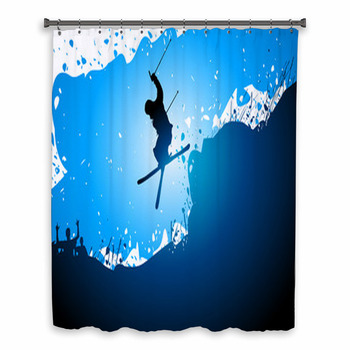Ski Shower Curtains, Bath Mats, & Towels Personalize