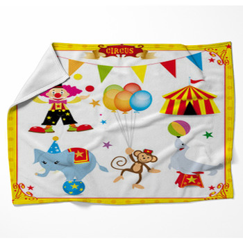 Circus Fleece Blanket Throws | Free Personalization