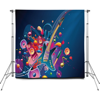 Guitar Photo Backdrops | Available in Super Large Custom Sizes