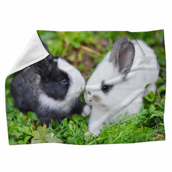 Bunny Fleece Blanket Throws | Free Personalization