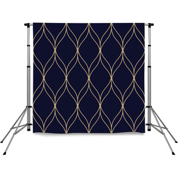 Blue and gold Photo Backdrops | Available in Super Large Custom Sizes