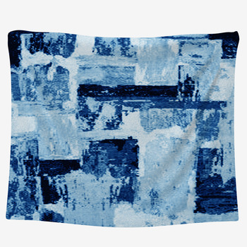 Black and blue Fabric by the Yard | Available in Very Large Custom Sizes