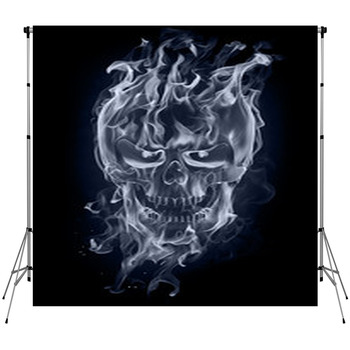 Skull Photographer Backdrops | Available in nearly ANY Custom Sizes