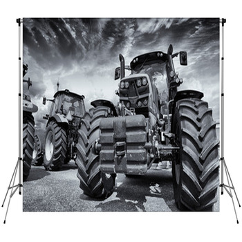 Tractor Photographer Backdrops | Available in Super Large Custom Sizes