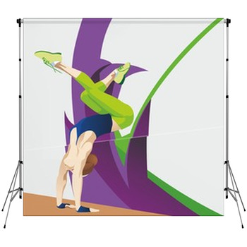 Gymnastics Photographer Backdrops | Available in nearly ANY Custom Sizes