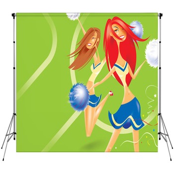 Cheerleading Custom Backdrops | Available in Super Large Custom Sizes