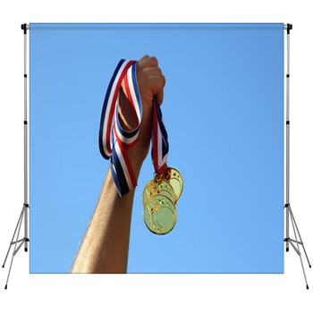 Olympic Photographer Backdrops | Available in Ultra Large Custom Sizes