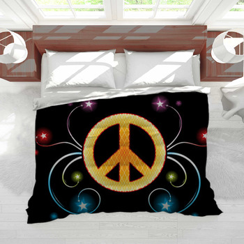 Peace sign Comforters, Duvets, Sheets & Sets | Custom