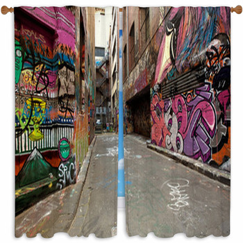 Graffiti Drapes & Window Treatments | Black Out | Custom Sizes