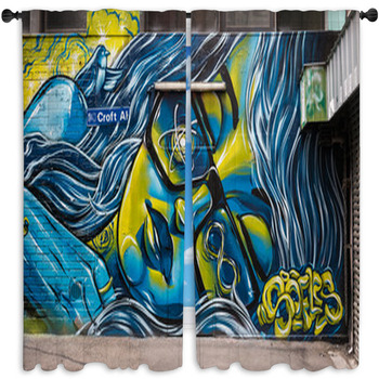 Graffiti Drapes & Window Treatments | Black Out | Custom Sizes