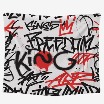 Graffiti Fabric by the Yard | Available in Ultra Large Custom Sizes