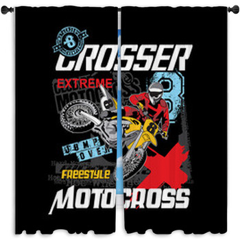 Motocross Window Curtains & Drapes | Black Out | Custom Sizes