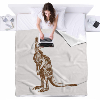 Kangaroo Fleece Blanket Throws | Free Personalization