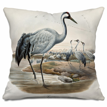 Crane Throw Pillows, & Shams