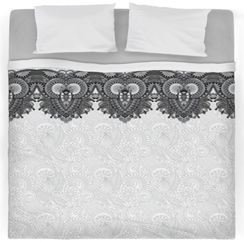 Gray floral Comforters, Duvets, Sheets & Sets | Custom