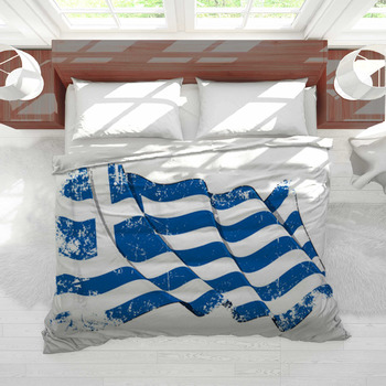 Greek flag Comforters, Duvets, Sheets & Sets | Personalized
