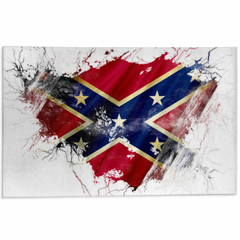 Confederate rebel flag Area Rugs & Custom Size Floor Mats
