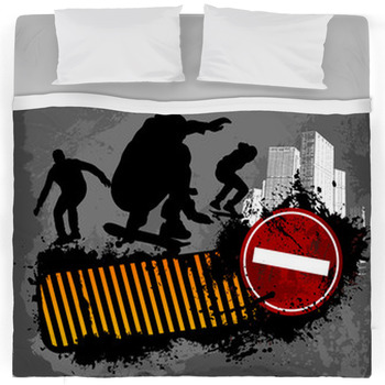 Skateboard Comforters, Duvets, Sheets & Sets | Custom