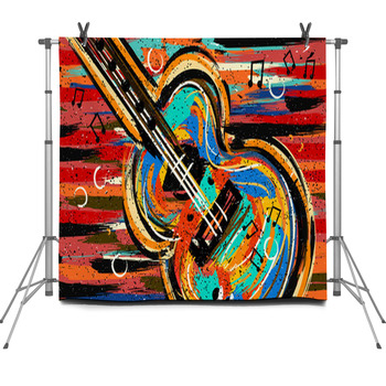 Guitar Photo Backdrops | Available in Super Large Custom Sizes