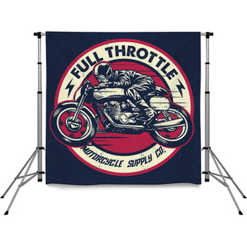 Motorcycle Photo Backdrops | Available in Super Large Custom Sizes