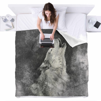 Wolf Fleece Blanket Throws | Free Personalization