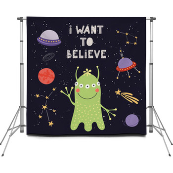 Alien Custom Backdrops | Available in Super Large Custom Sizes