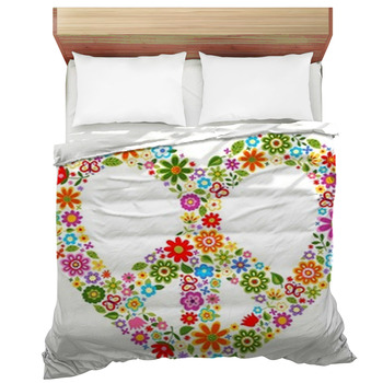 Peace Sign Bedding | Comforters, Duvet Covers, Sheets & Bed Sets | Custom