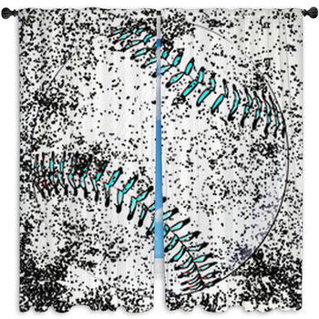 Baseball Window Curtains & Drapes | Black Out | Custom Sizes