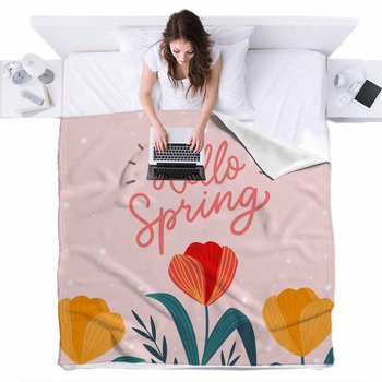 Spring Fleece Blanket Throws | Free Personalization