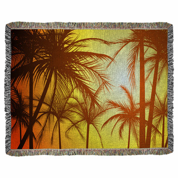 Palm tree Fleece Blanket Throws | Free Personalization