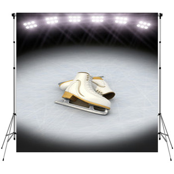 Ice skating Photographer Backdrops | Available in Super Large Custom Sizes