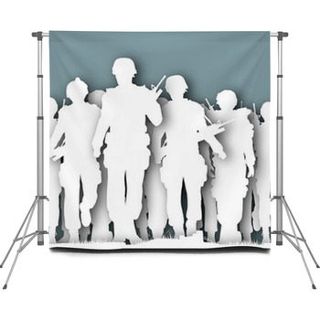 Army Photo Backdrops | Available in Very Large Custom Sizes